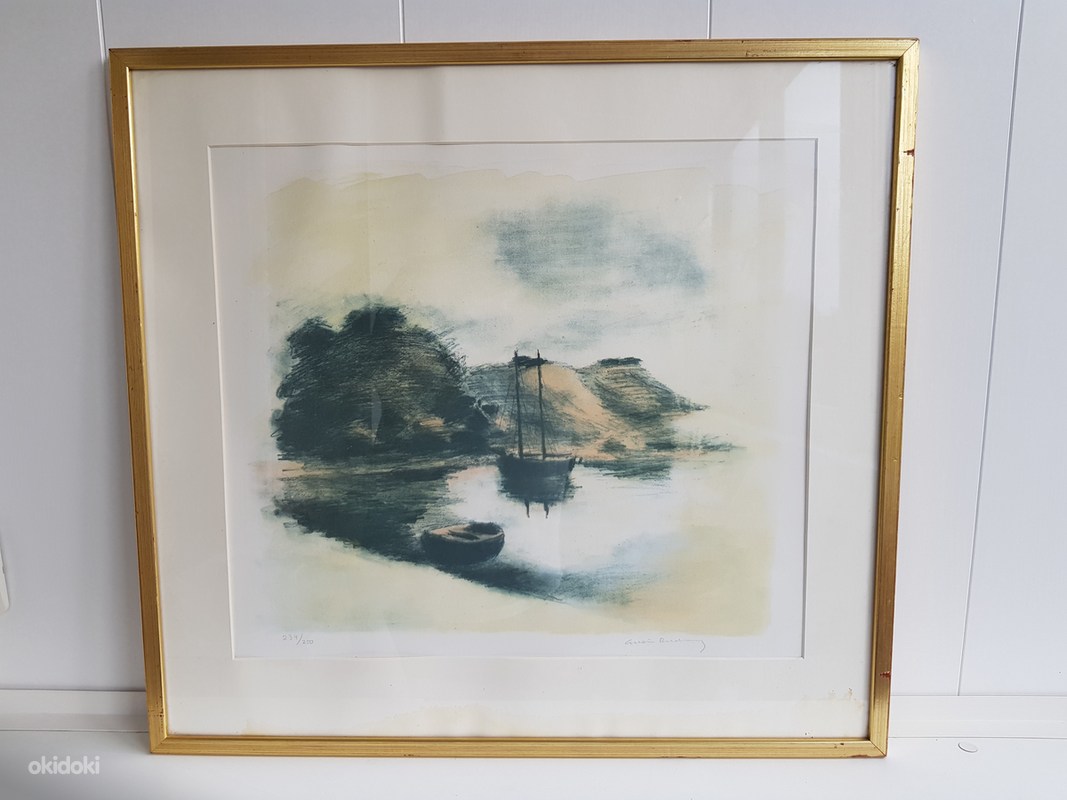 Ilus suur litografia raamis. Vaata pilte. - Tallinn, Sisustuselemendid ...